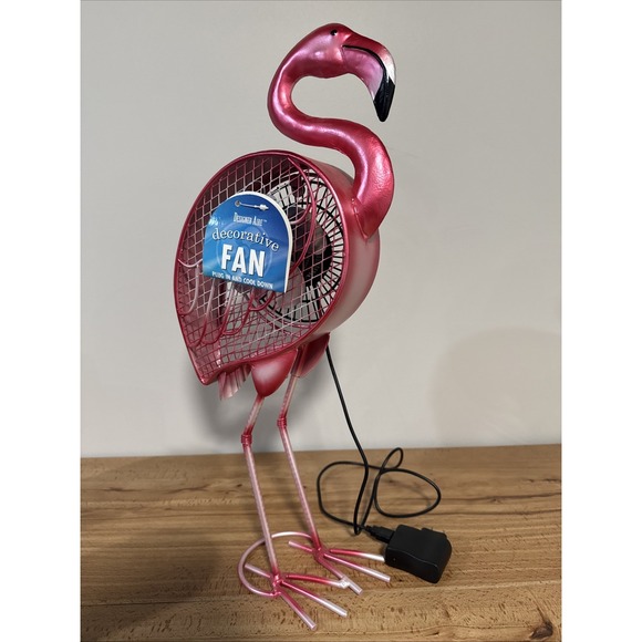 Bird | 19 Pink Flamingo Bird Deco Breeze Personal Desk Metal Electric ...